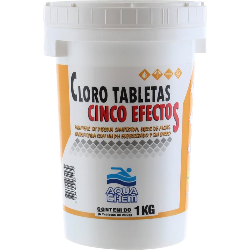 Cloro en tableta 5 efectos 1 kg | Sodimac - Falabella