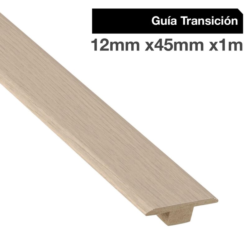 Pack 2 unidades Guía de Transición MDF Roble Castellón 45 mm 1.2x100 cm ...