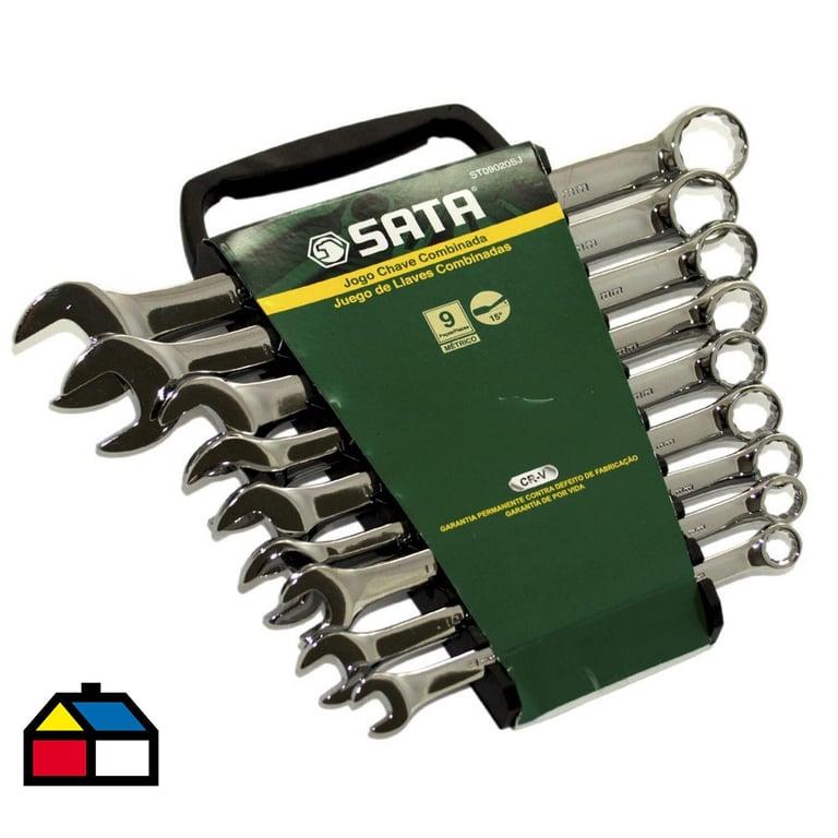 Juego llaves combinadas 9 piezas 8-19 mm | Sodimac - Falabella
