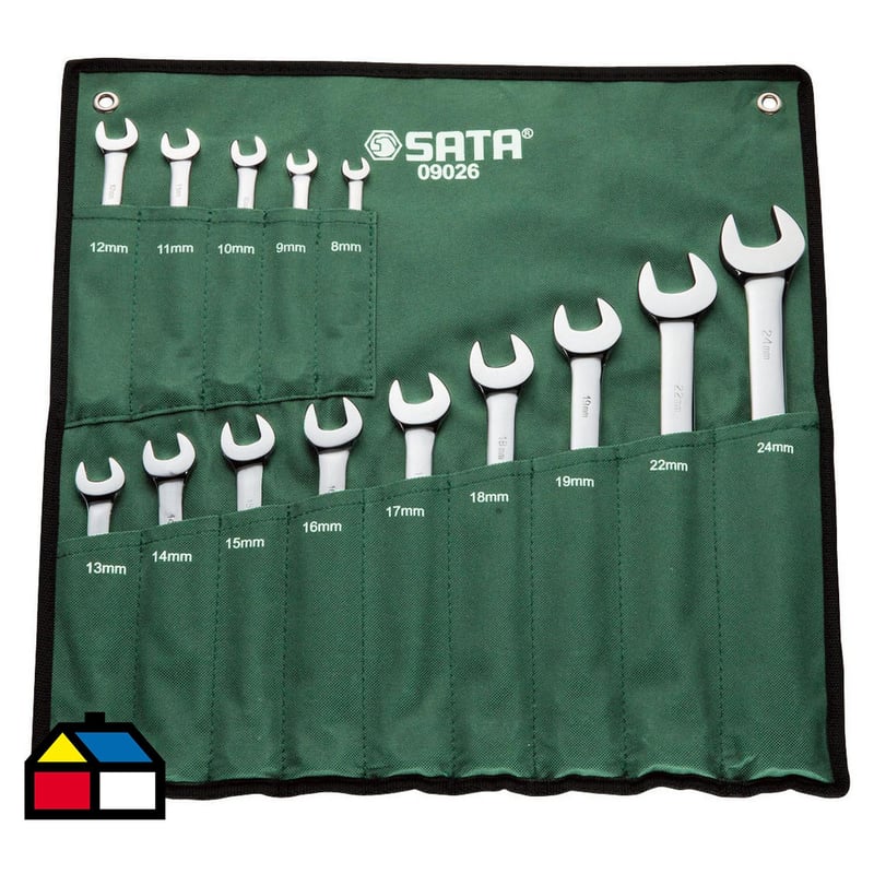 Juego llaves combinadas 14 piezas 8-24 mm | Sodimac - Falabella