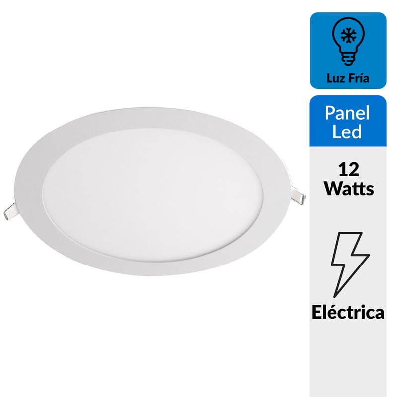 Panel led empotrado circular 12w luz fría | Sodimac - Falabella
