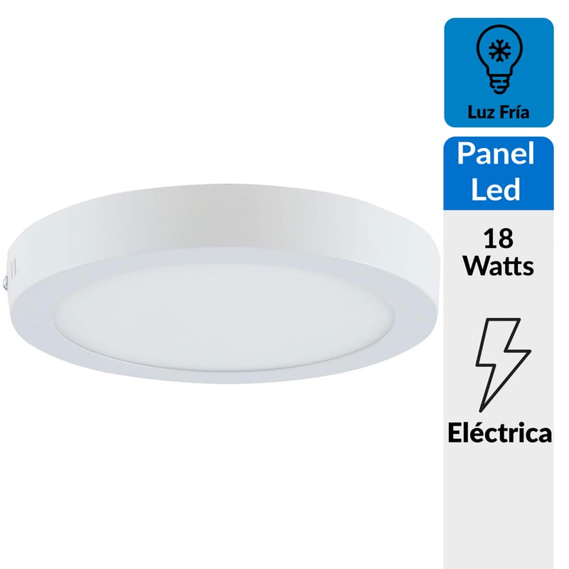 Panel led sobrepuesto circular 18 W luz fría | Sodimac - Falabella