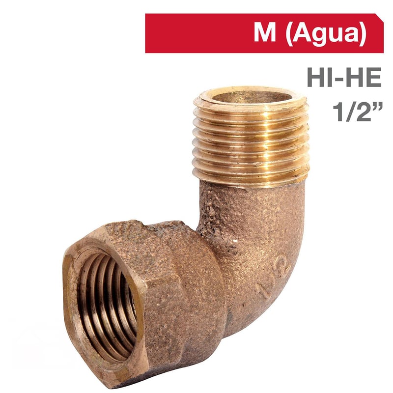 Codo Bronce HI/HE 1/2" 1u | Sodimac - Falabella