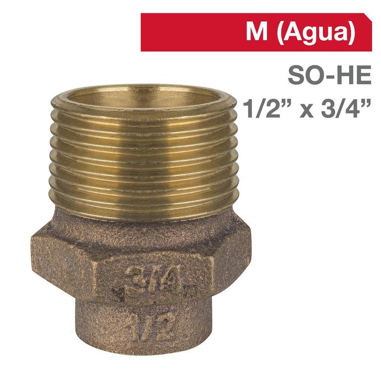 Terminal Bronce SO/HE 1/2" x 3/4" 1u | Sodimac - Falabella