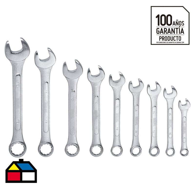 Set de llaves punta corona 9 unidades | Sodimac - Falabella