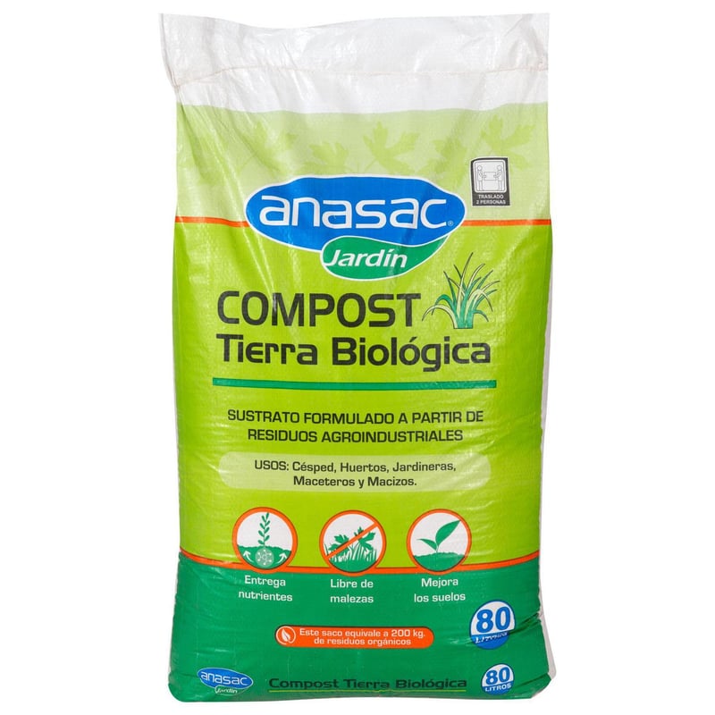 Tierra Biológica Compost 80 litros | Sodimac - Falabella