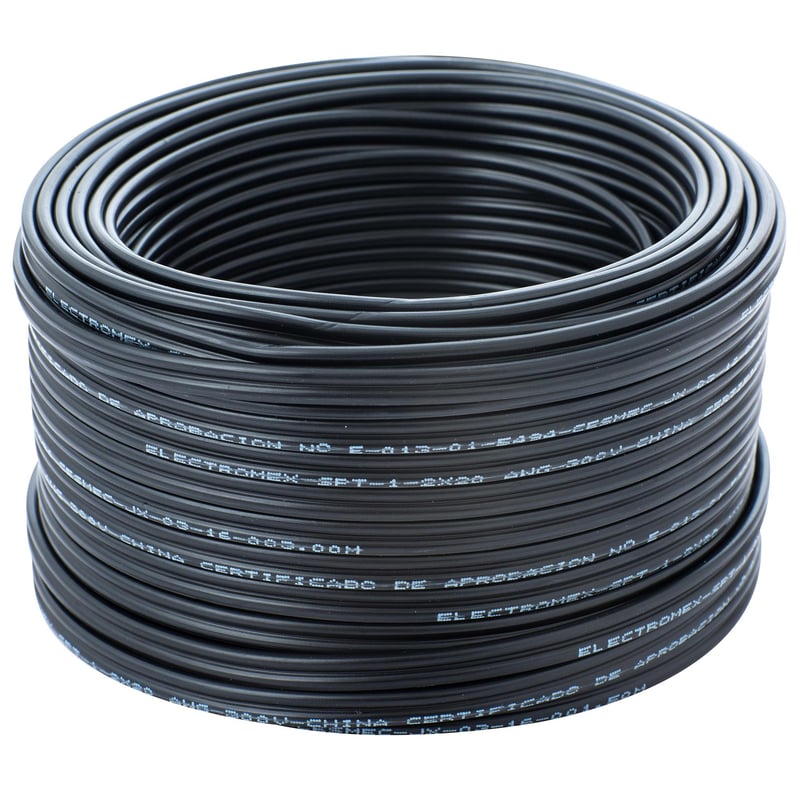 Cable SPT (paralelo) 2X20 AWG 25 metros negro | Sodimac - Falabella