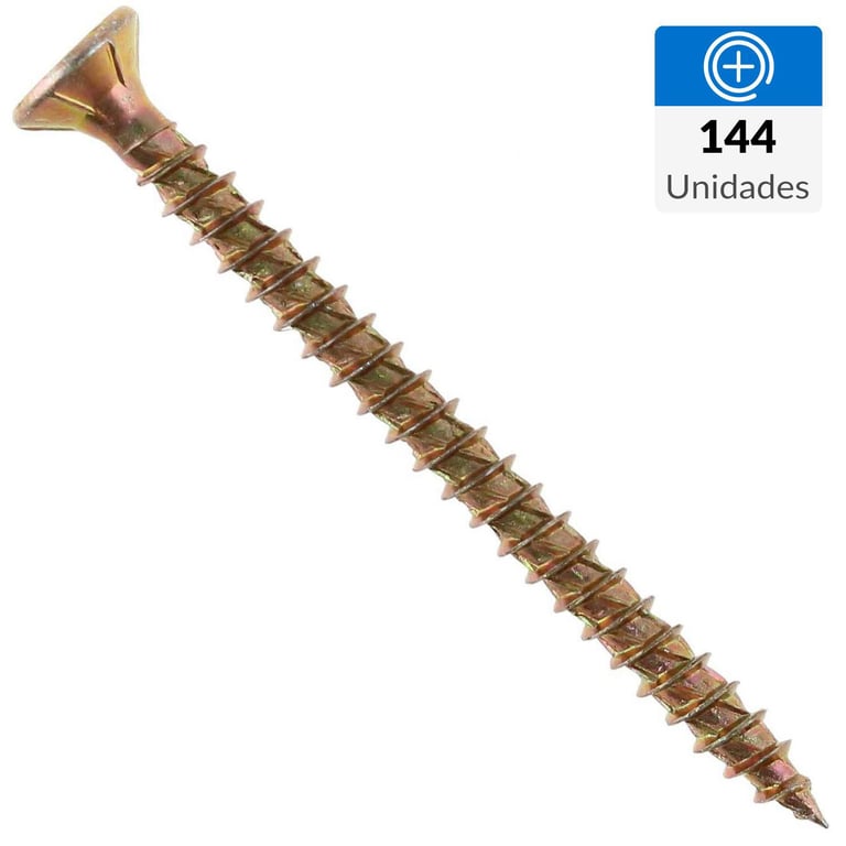 Tornillo Tirafondo Cabeza Phillips Madera 50 mm 4 mm 144 Unidades ...