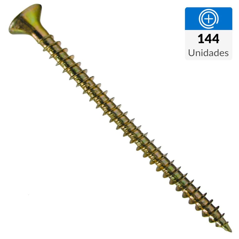 Tornillo Tirafondo Cabeza Phillips Madera 60 mm 4 mm 144 Unidades ...