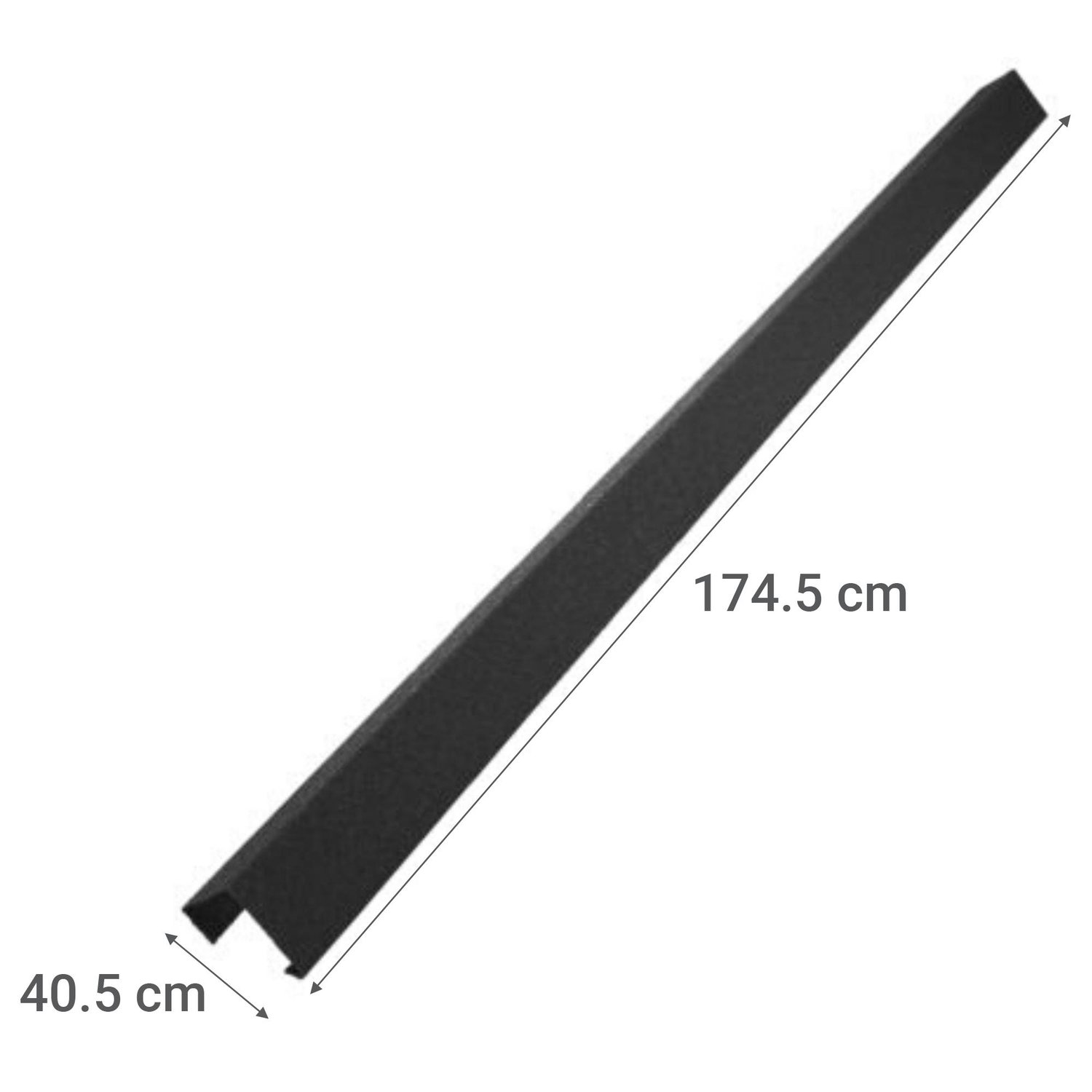 Tapacanto Gravillado Inppatex Acero 0.405x1.745 m 0.5 mm Negro ...