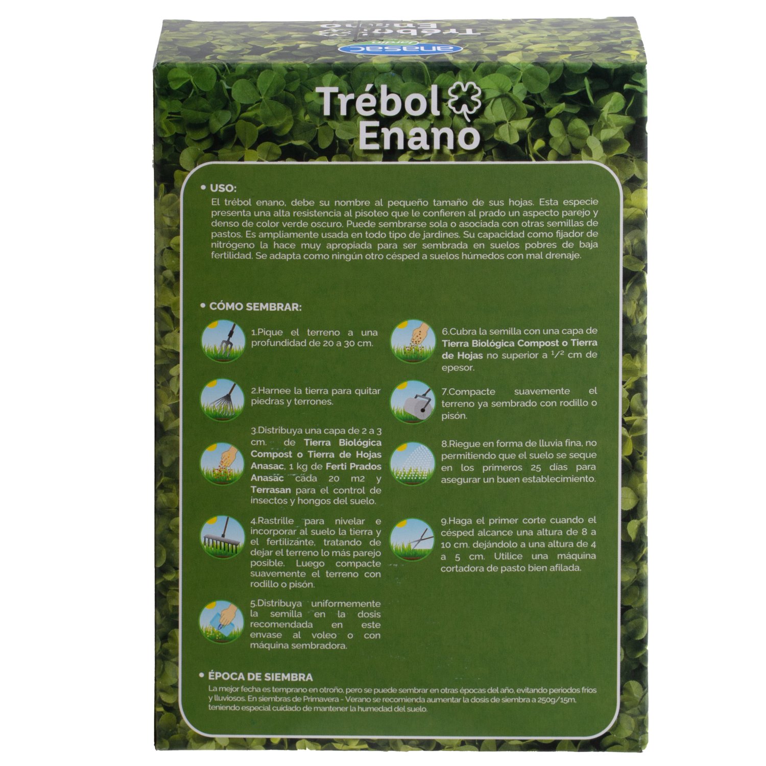 Semilla de Pasto Trébol Enano 250 gr Caja | Sodimac - Falabella