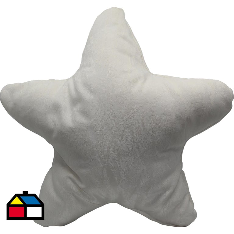 Cojín estrella aqua marfil 50x50 cm | Sodimac - Falabella