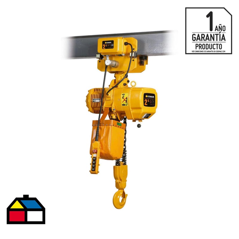 Tecle Eléctrica 6 m 2000 kg | Sodimac - Falabella
