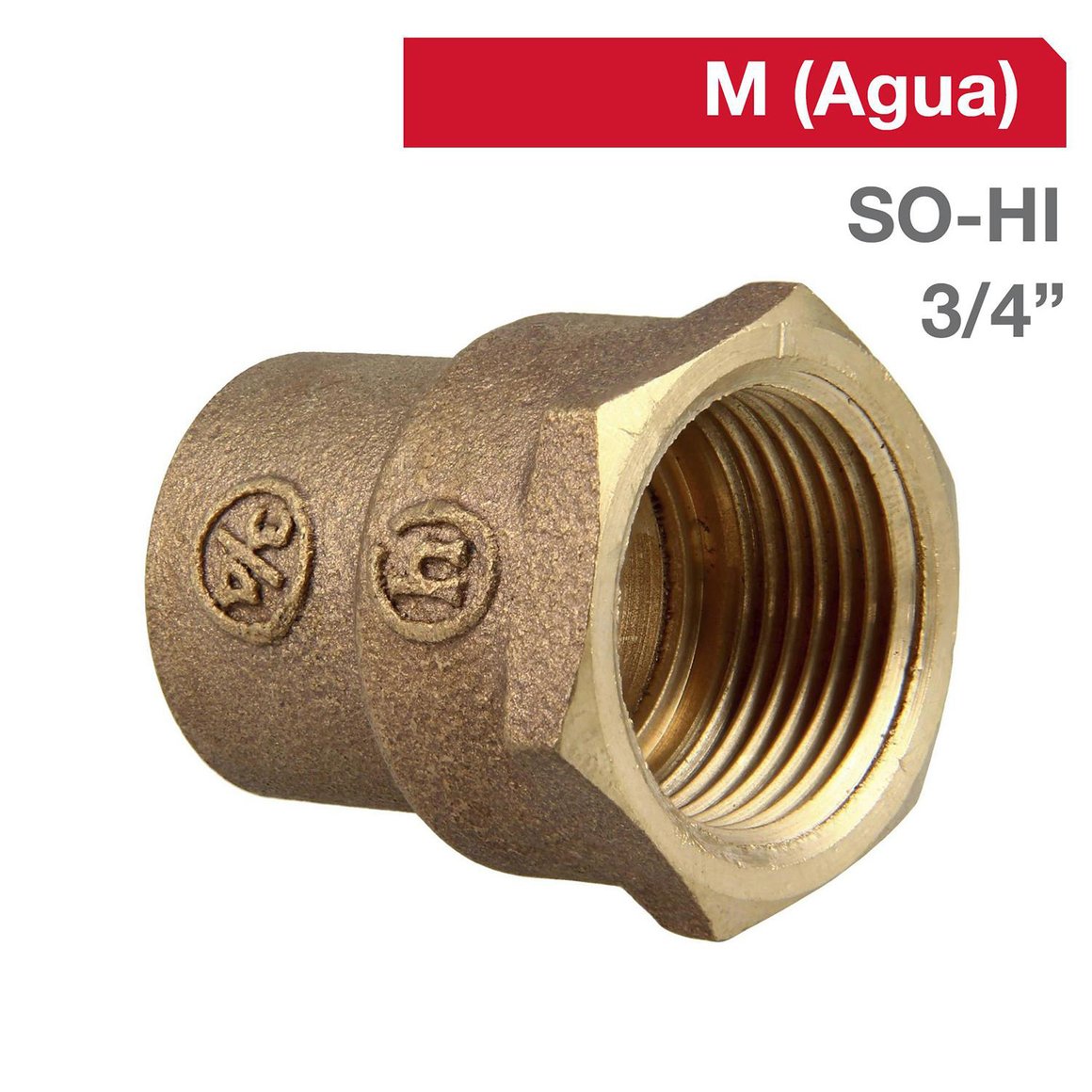 Terminal Bronce SO/HI 3/4" 1u | Sodimac - Falabella
