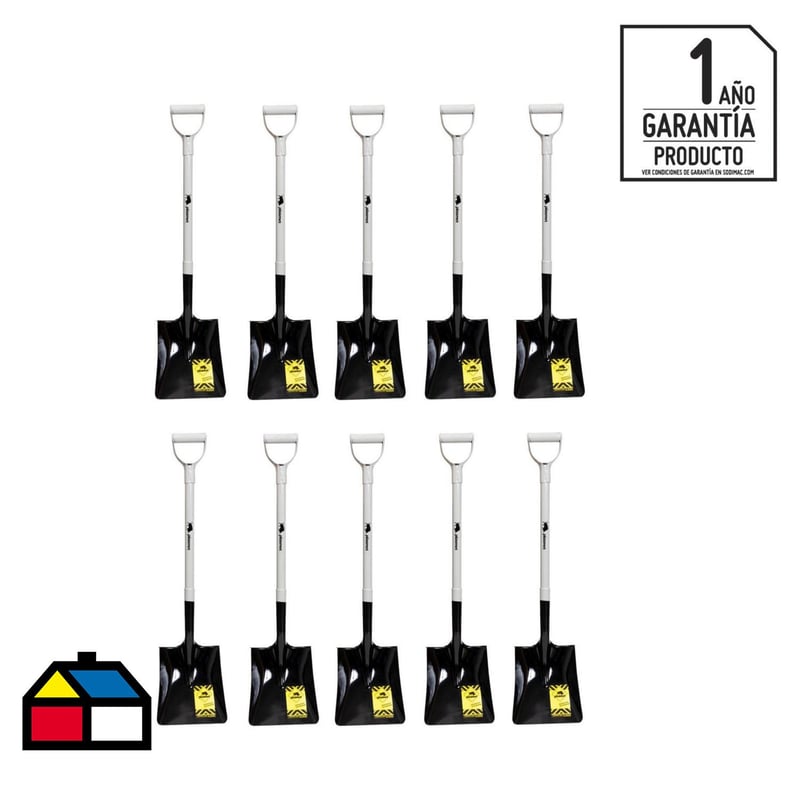 Kit 10 palas concreteras mango metal | Sodimac - Falabella