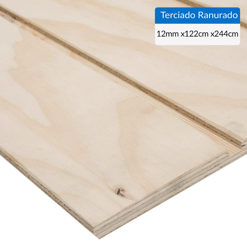 Terciado Ranurado 12 mm 122x244 cm | Sodimac - Falabella