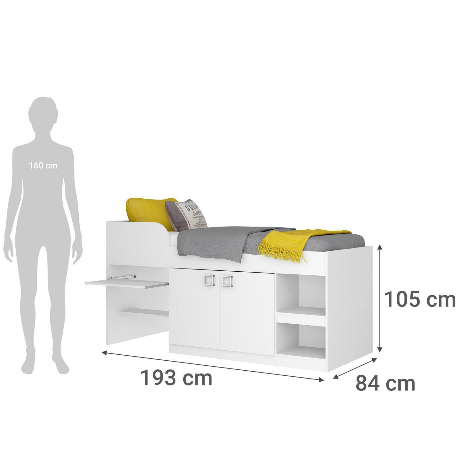 Cama multifuncional 195x193x84 cm blanca | Sodimac - Falabella