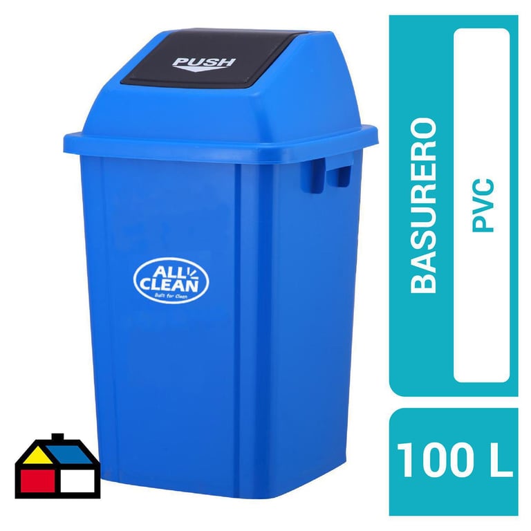 Basurero 100 Litros PVC Azul | Sodimac - Falabella