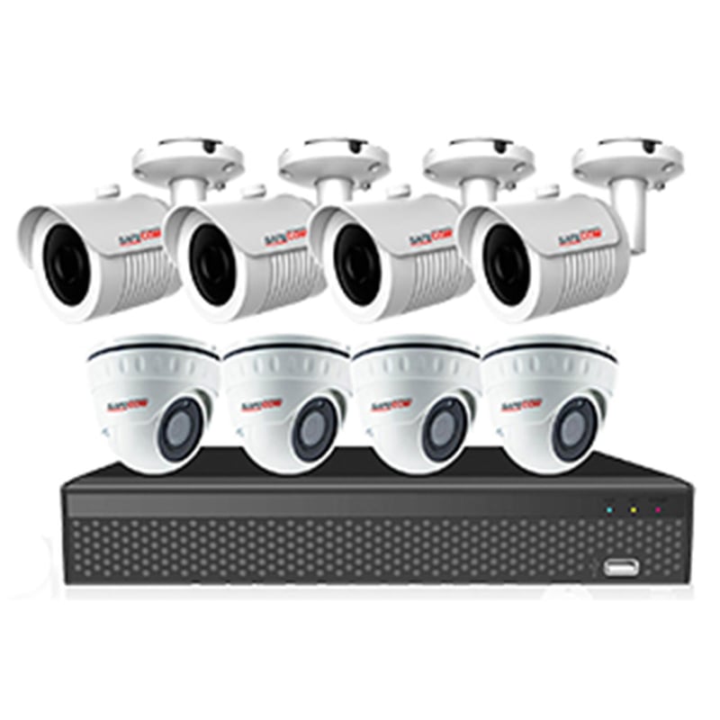Kit 8 cámaras 4 domo 4 bullet | Sodimac - Falabella