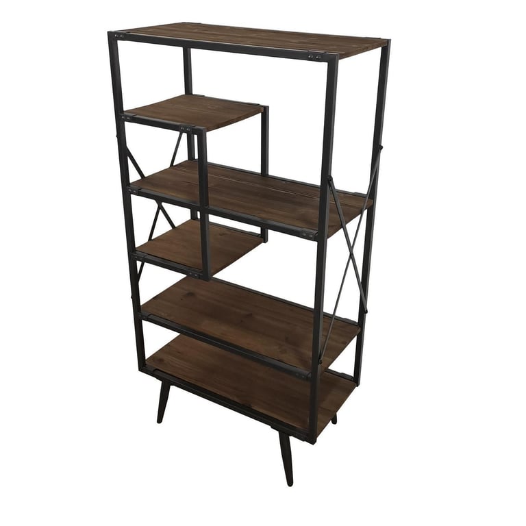 Estante Capote Madera 6 Nivel(es) 70x135x35 cm Café/Negro | Sodimac ...