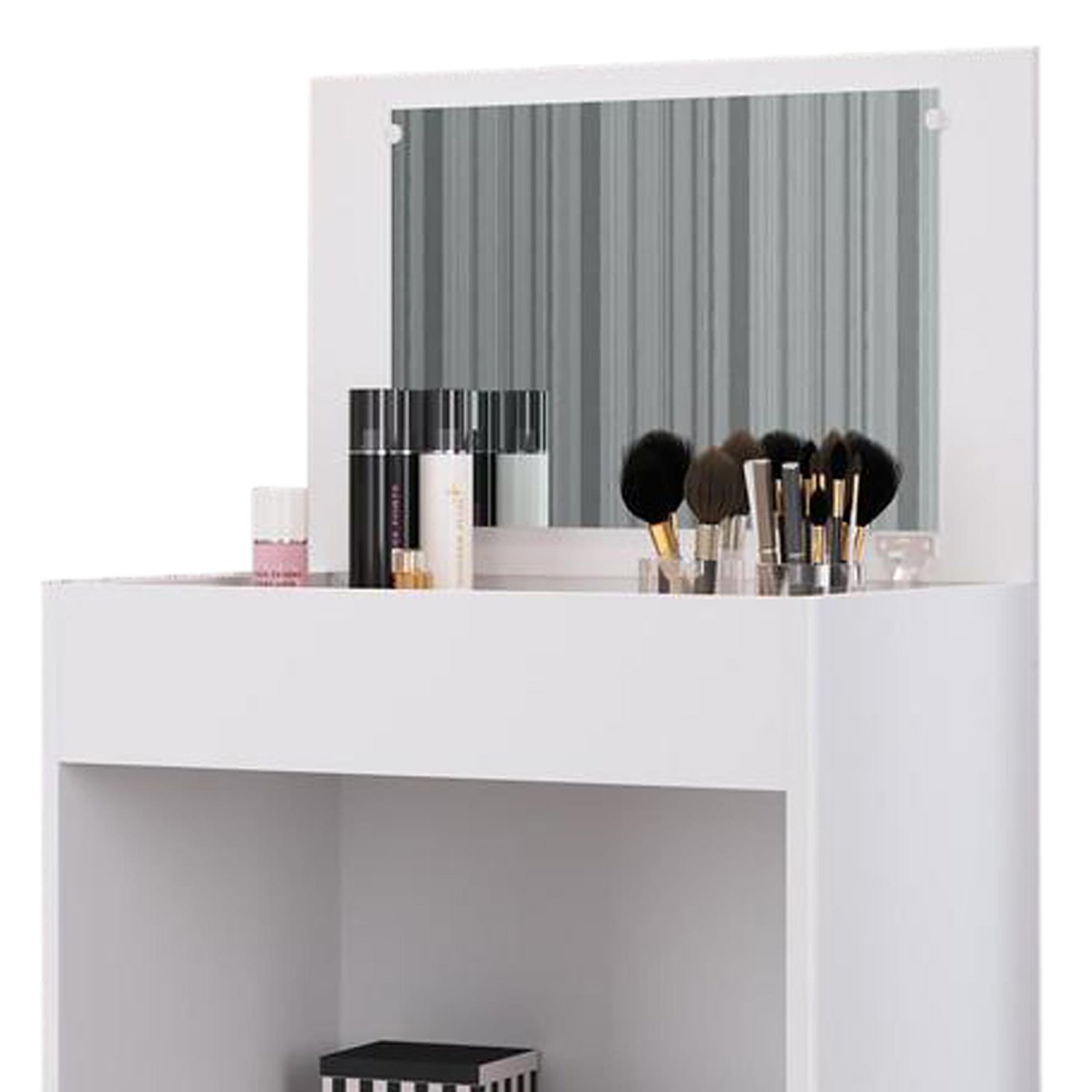 Tocador con Espejo Amore 57x116,4x37 cm Blanco | Sodimac - Falabella