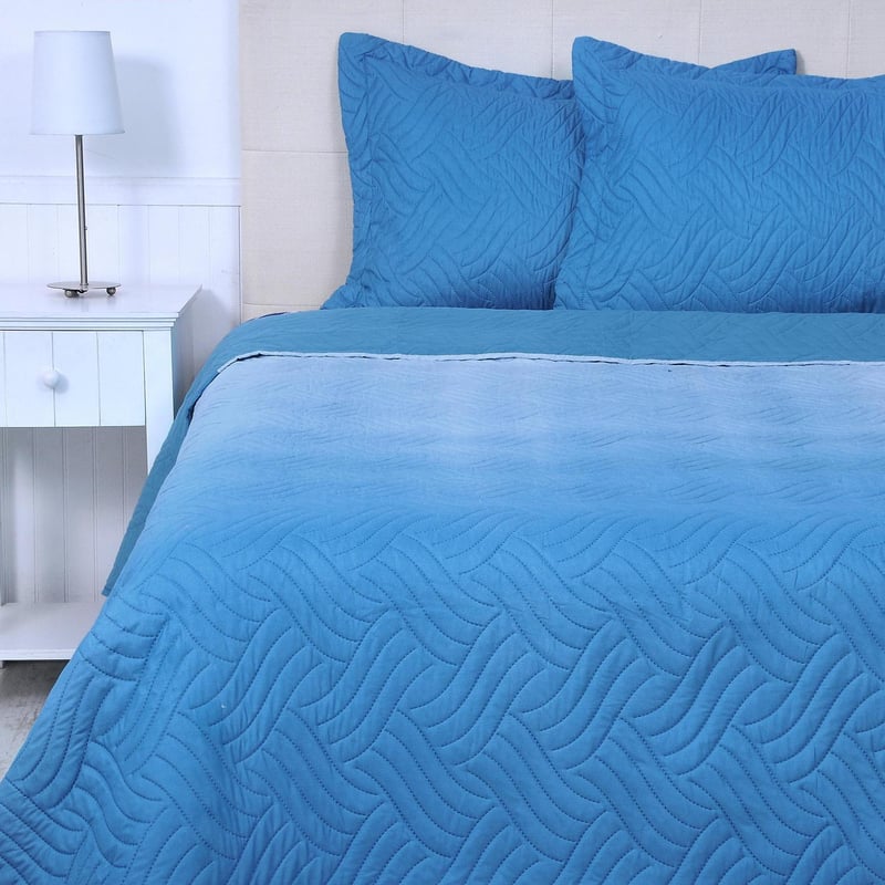 Cubrecama Quilt Ombre Azul 2 Plazas | Sodimac - Falabella