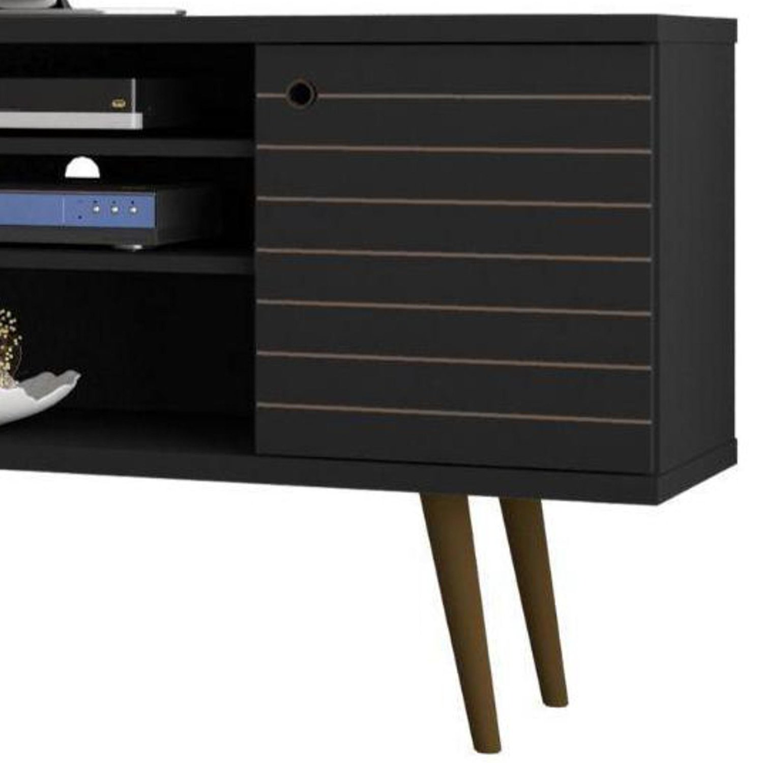 Rack TV 55" safira negro 68x135x36 cm | Sodimac - Falabella