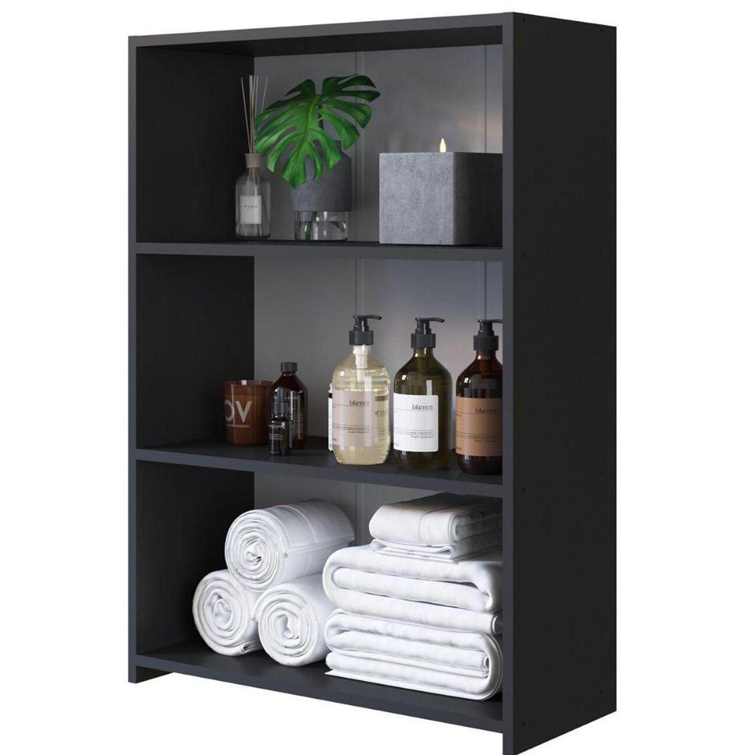 Estante Lazo MDP 3 Nivel(es) 63x90x26 cm Negro | Sodimac - Falabella