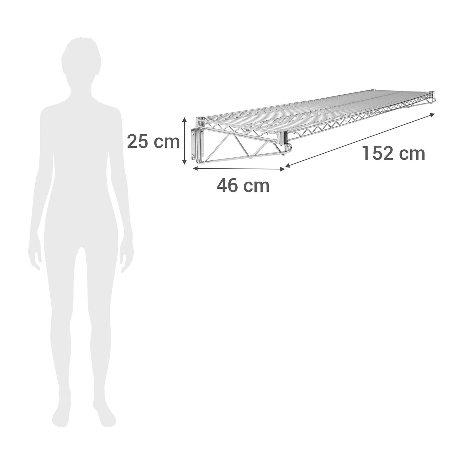 Repisa 1 Nivel(es) 152x25x46 cm Cromado | Sodimac - Falabella