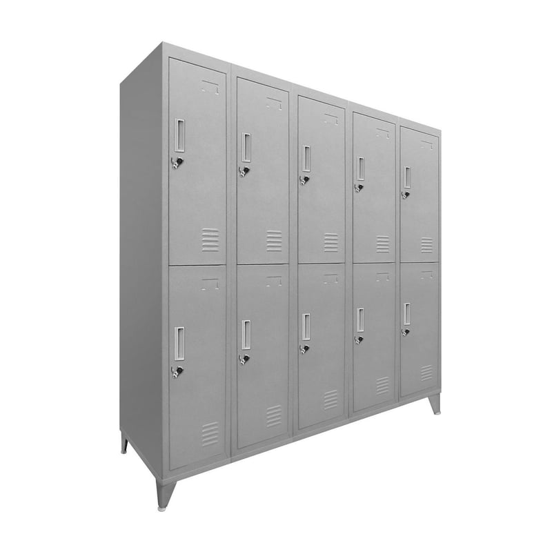 Locker 10 Puerta(s) 10 Cajon(es) 10 Repisa(s) 137xx45 cm Gris | Sodimac ...