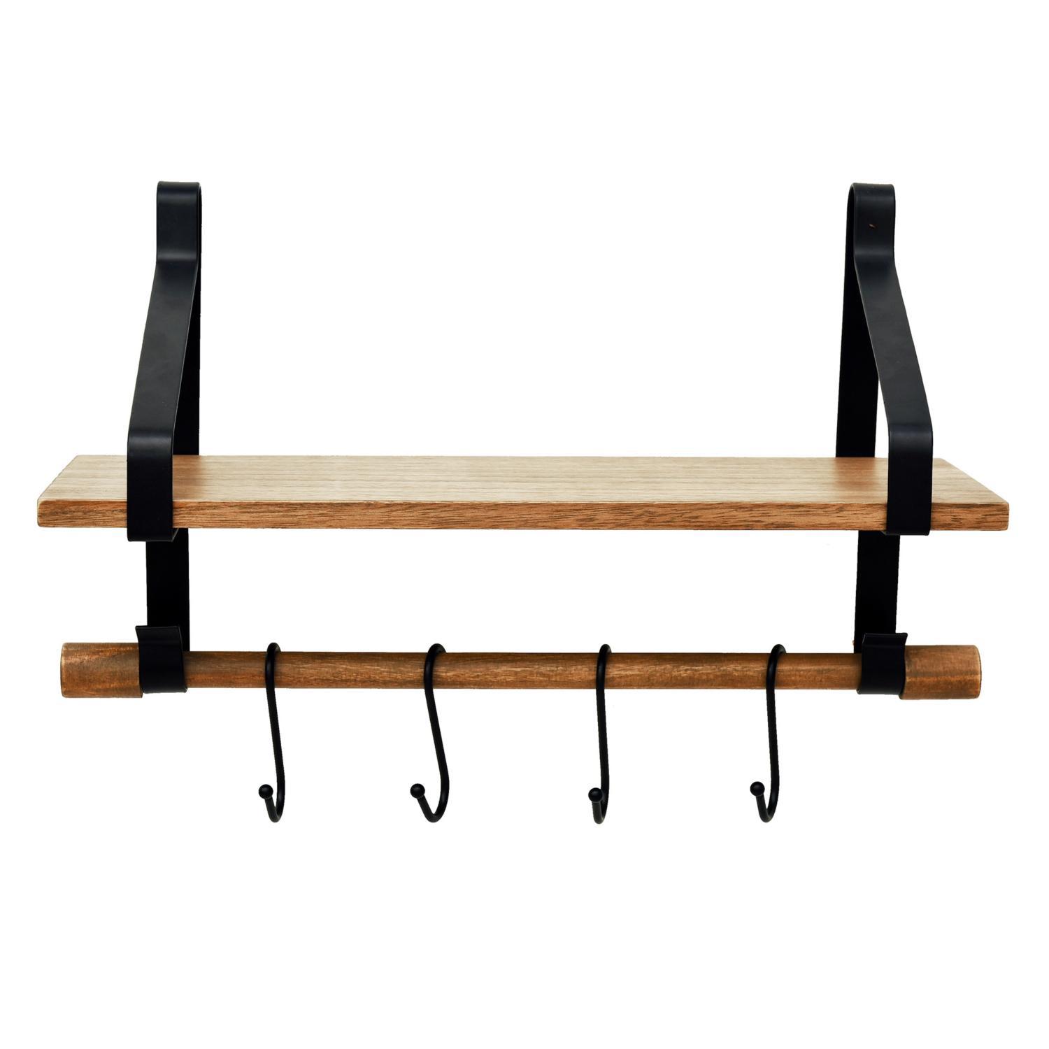 Repisa con Ganchos 1 Nivel(es) 16.5x43x24 cm Madera | Sodimac - Falabella