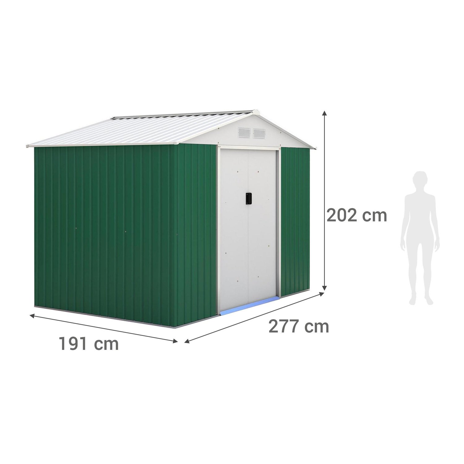 Bodega de jardín metal 277x191x202 cm | Sodimac - Falabella