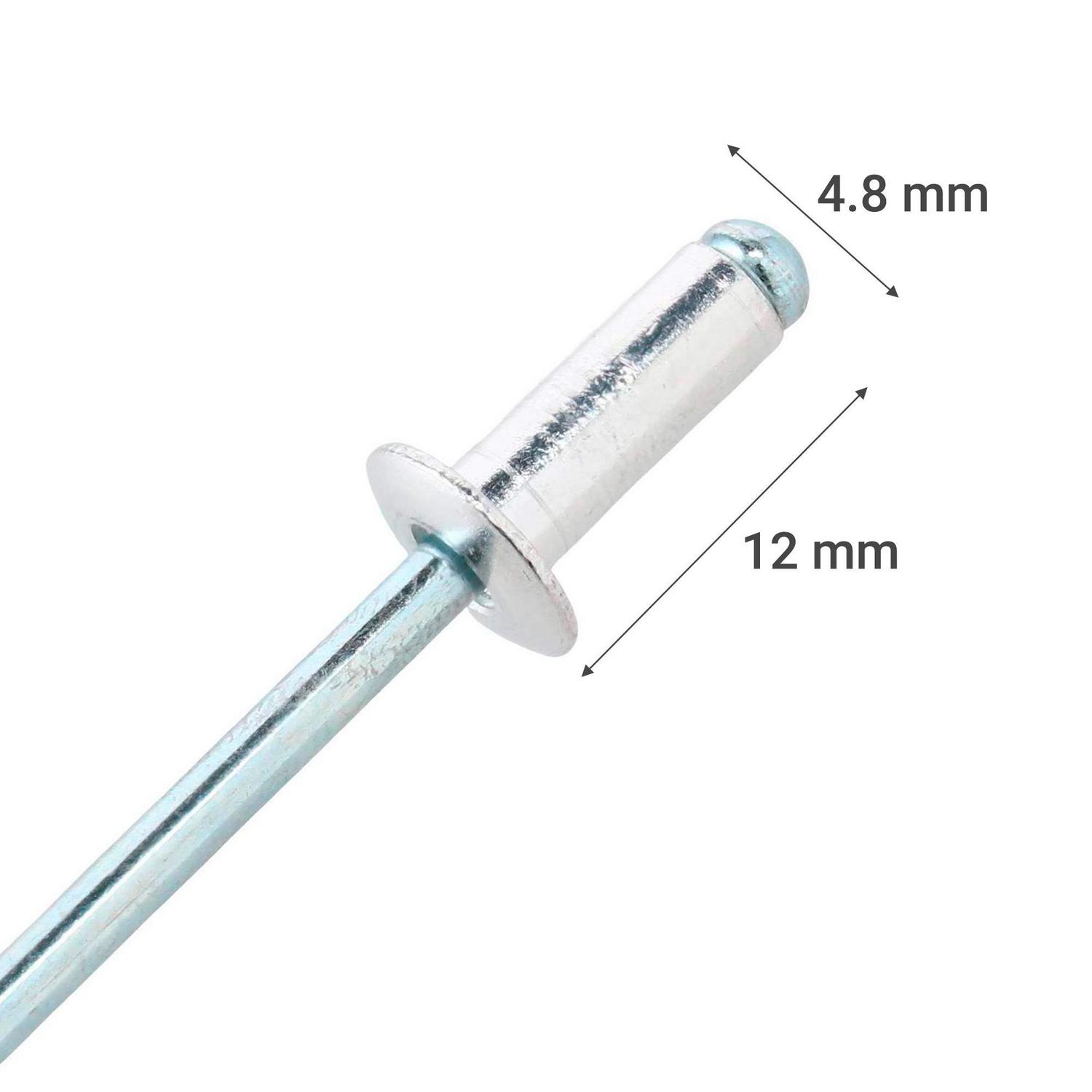 Remache tipo pop 4,8x12 mm 10 unidades | Sodimac - Falabella