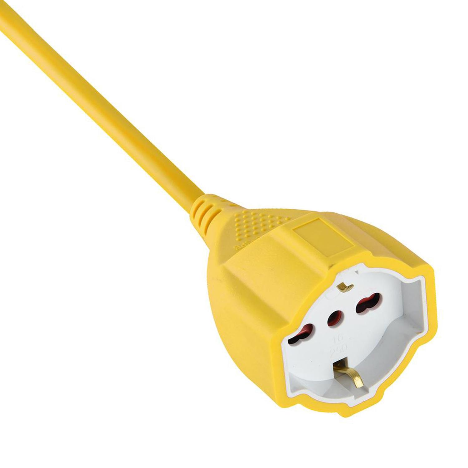 Extensión Eléctrica Shuko 16A 4 Toma(s) 10 m Amarillo | Sodimac - Falabella