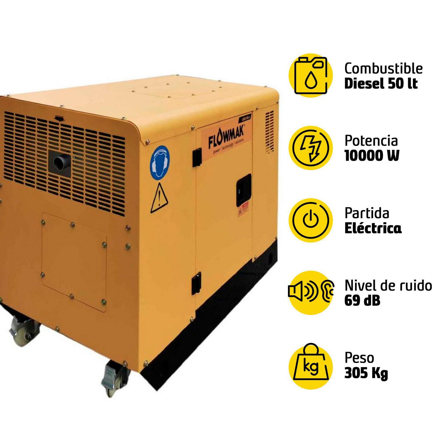 Generador Eléctrico a Diesel Partida Eléctrica 10000 W 50 l | Sodimac ...