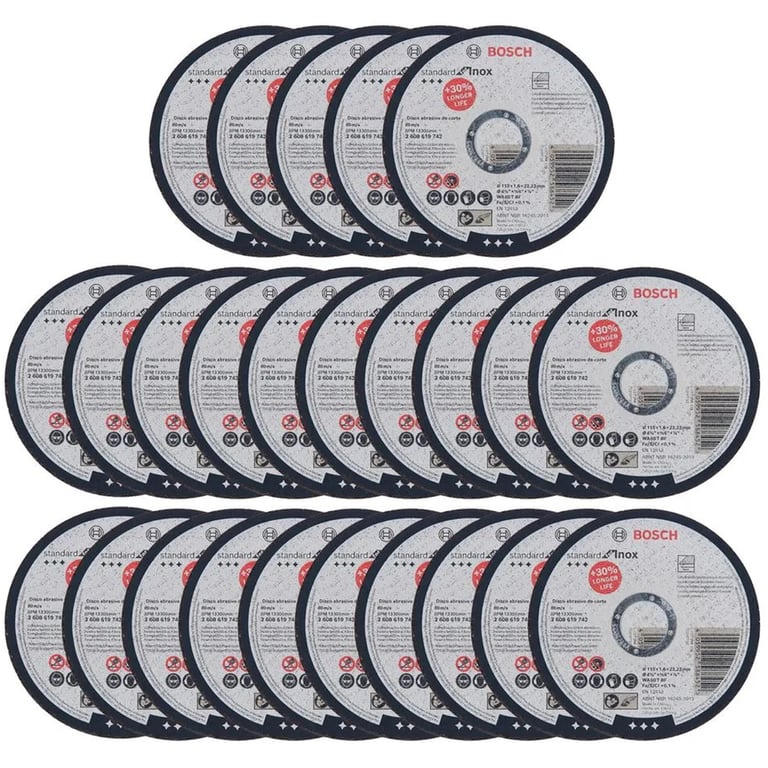 Pack De 25 Discos De Corte Std 4 1/2" 1 Mm Metal Inoxidable | Sodimac ...