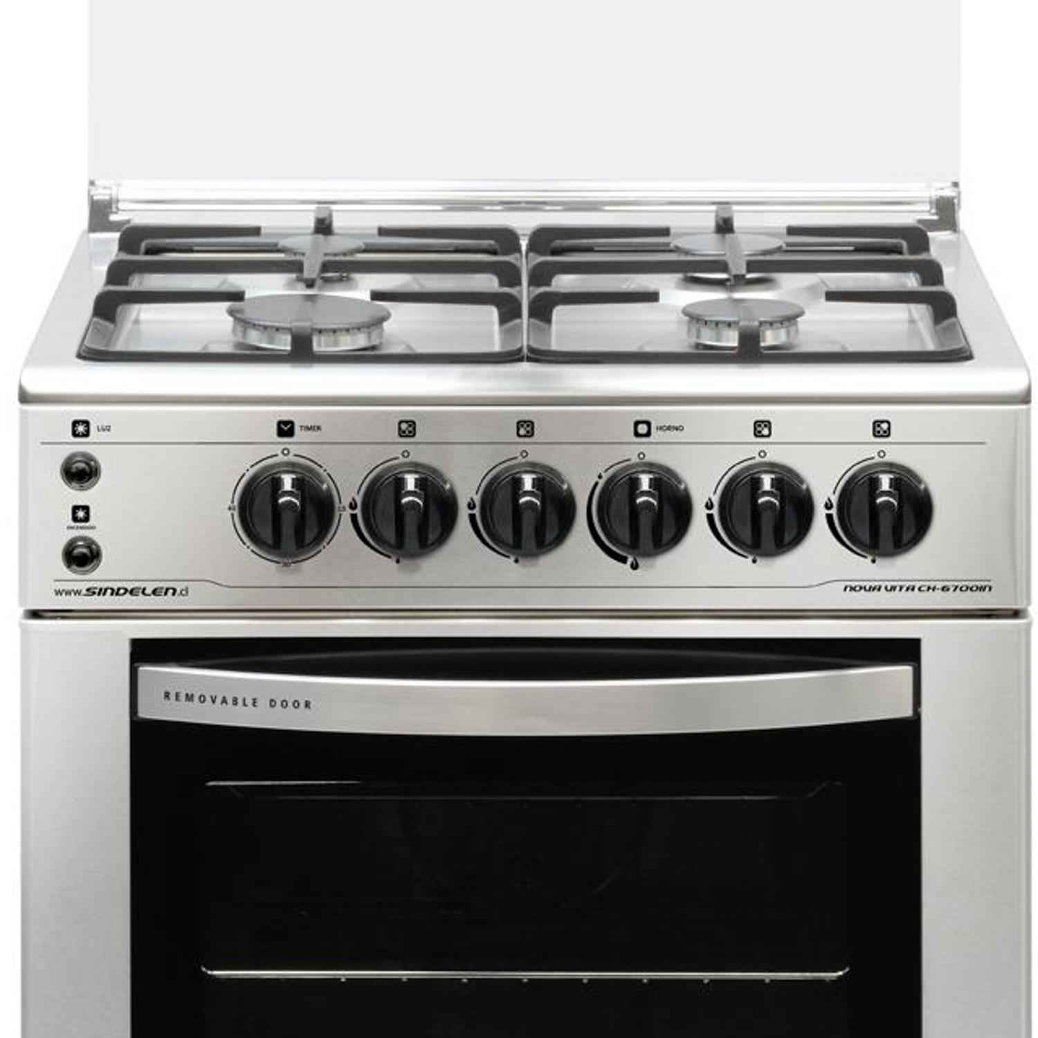 Cocina a Gas 4 Platos Inox CH-6700IN | Sodimac - Falabella