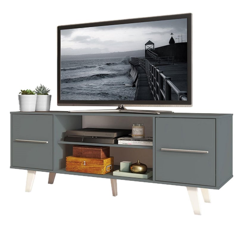 Rack TV 55" 54x136x39 cm gris | Sodimac - Falabella