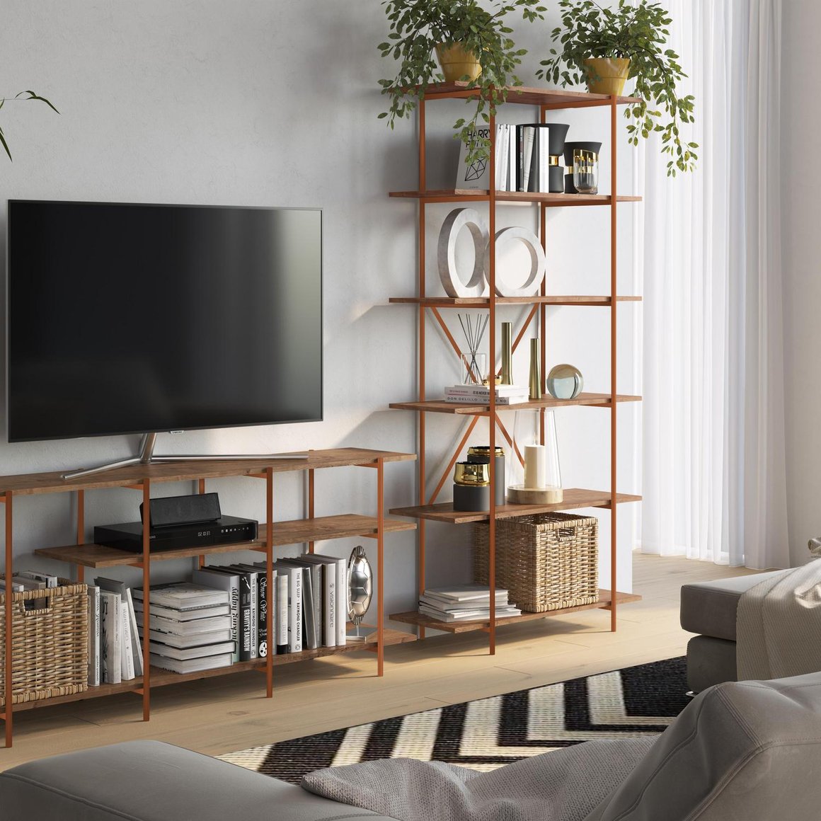 Librero MDF 6 Nivel(es) 90x180x33 cm Café | Sodimac - Falabella