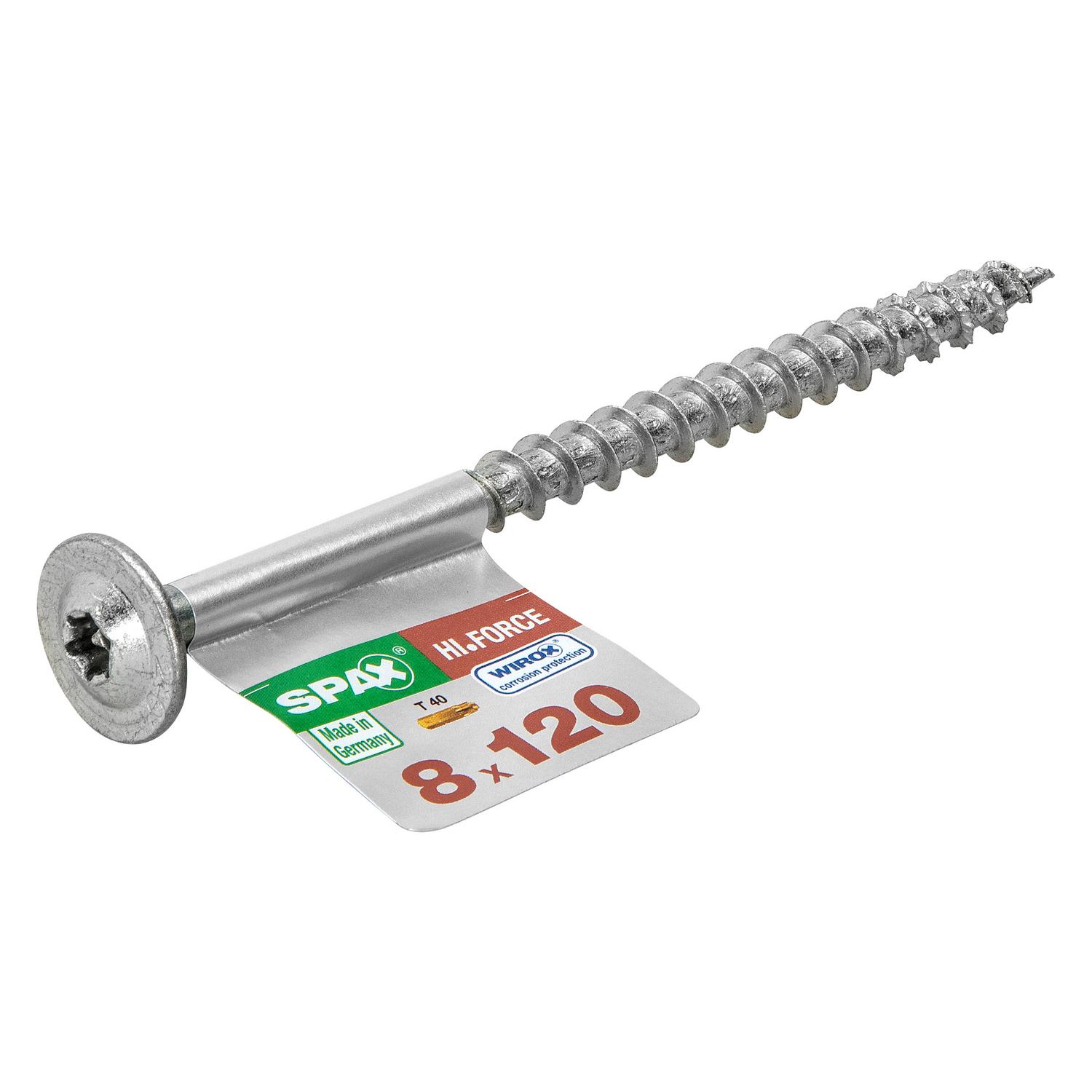 Tornillo Spax Tirafondo Cabeza Lenteja Madera Aglomerada 120 mm 8 mm 1 ...