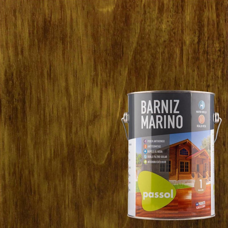Barniz marino Brillante 3.7 kg Nogal | Sodimac - Falabella