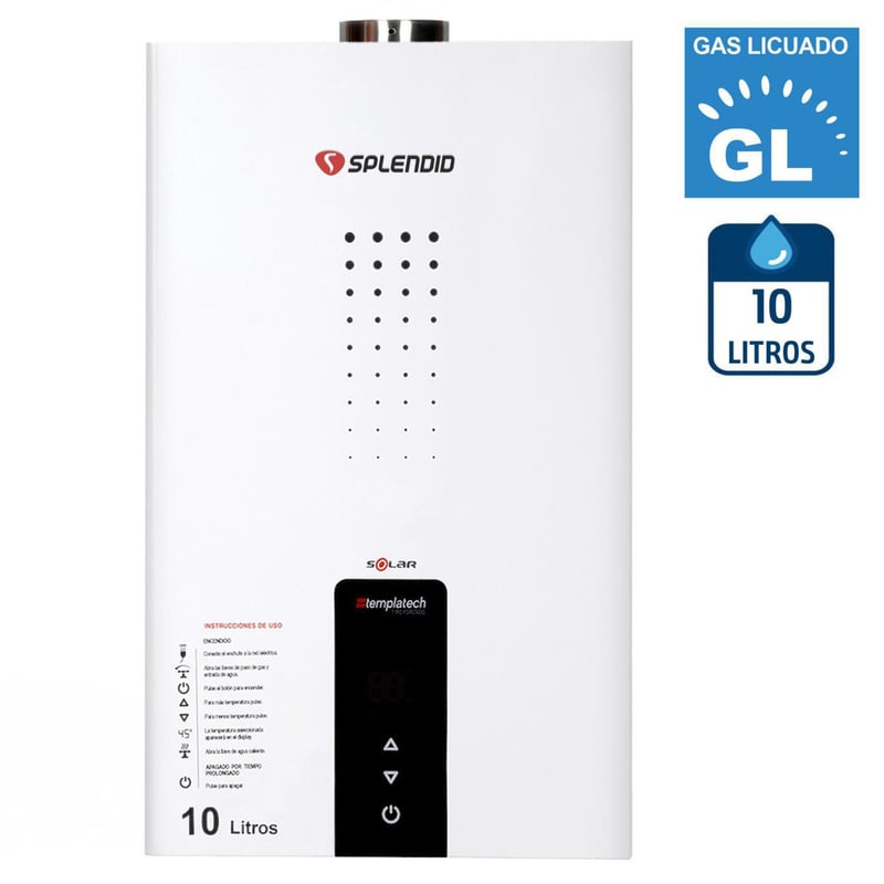 Calefont Gas Licuado 10 Litros Tiro Forzado Ionizado | Sodimac - Falabella