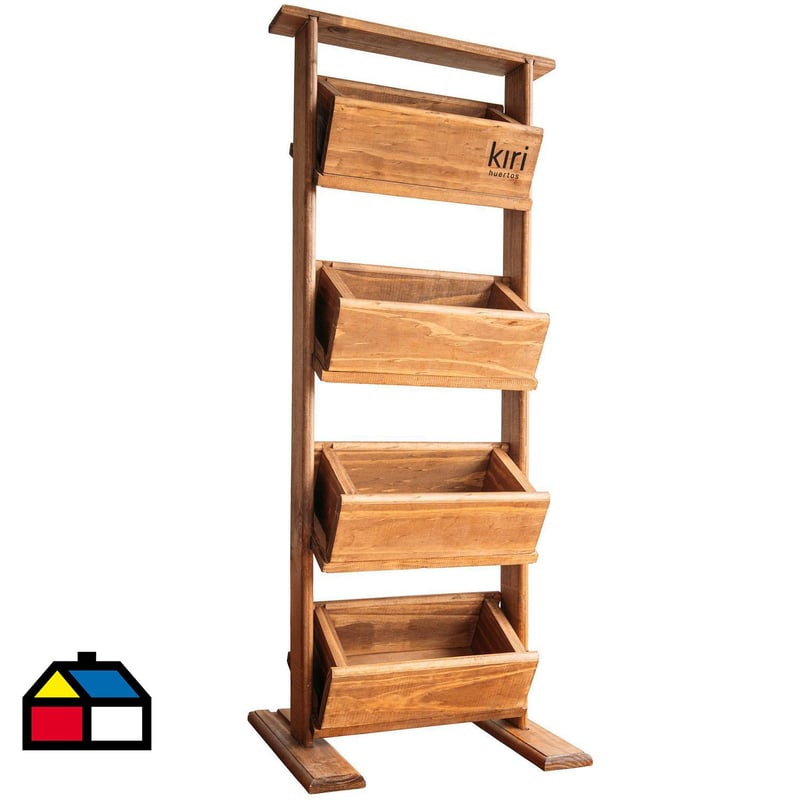 Huerto madera vertical armable 123x50x40 cm | Sodimac - Falabella