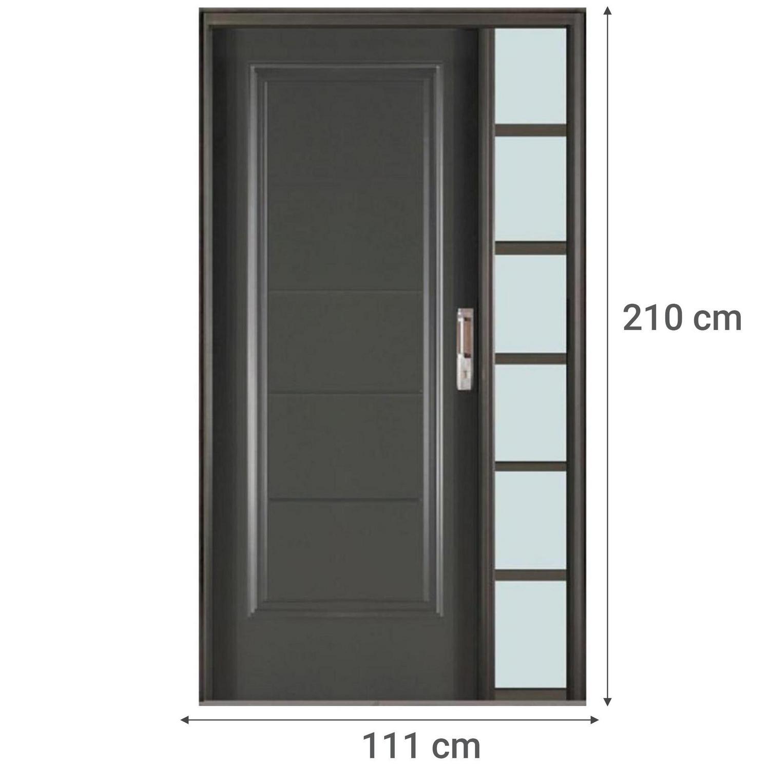 Kit Puerta Exterior Acero galvanizado 80x200 cm 5 Paneles Izquierda ...