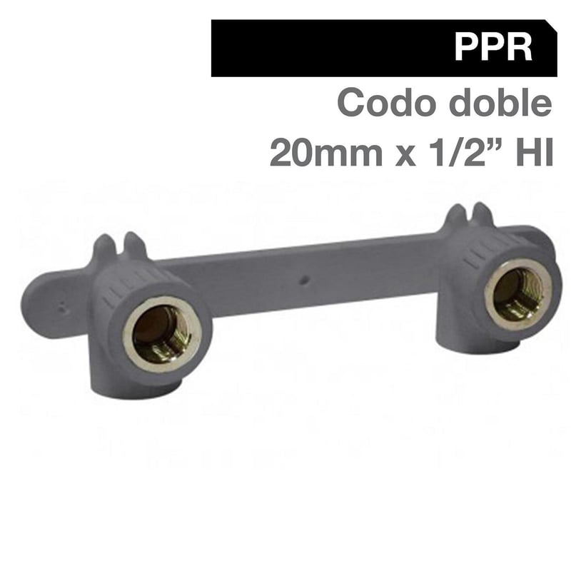 Codo Doble PPR 20 X 1/2" Hi | Sodimac - Falabella