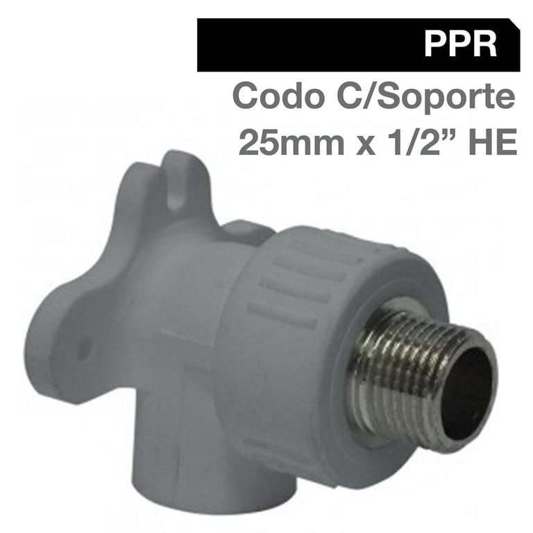 Codo PPR con Soporte 25 x 1/2" HE | Sodimac - Falabella