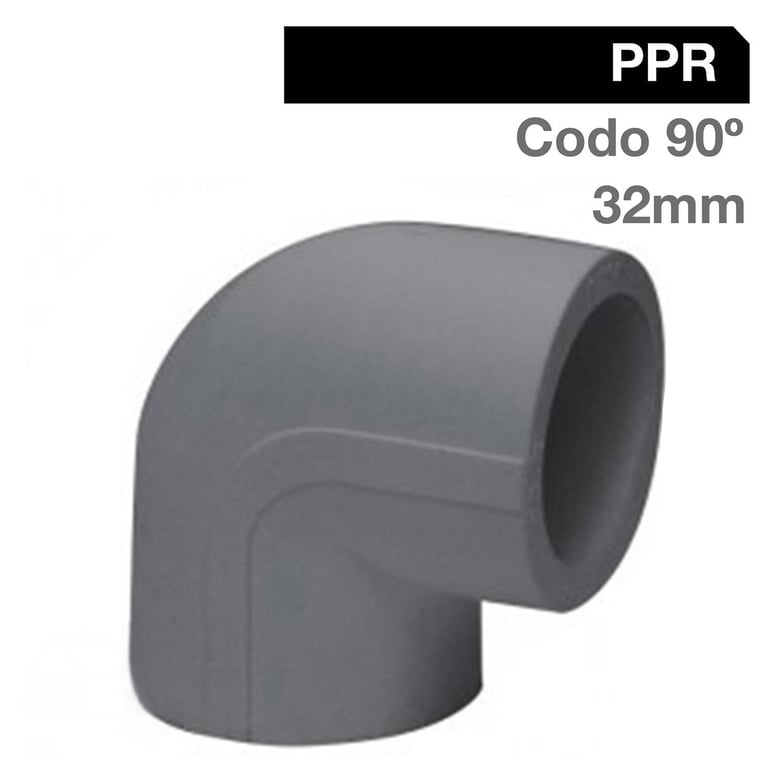 Codo PPR 90° 32 mm. Gris | Sodimac - Falabella