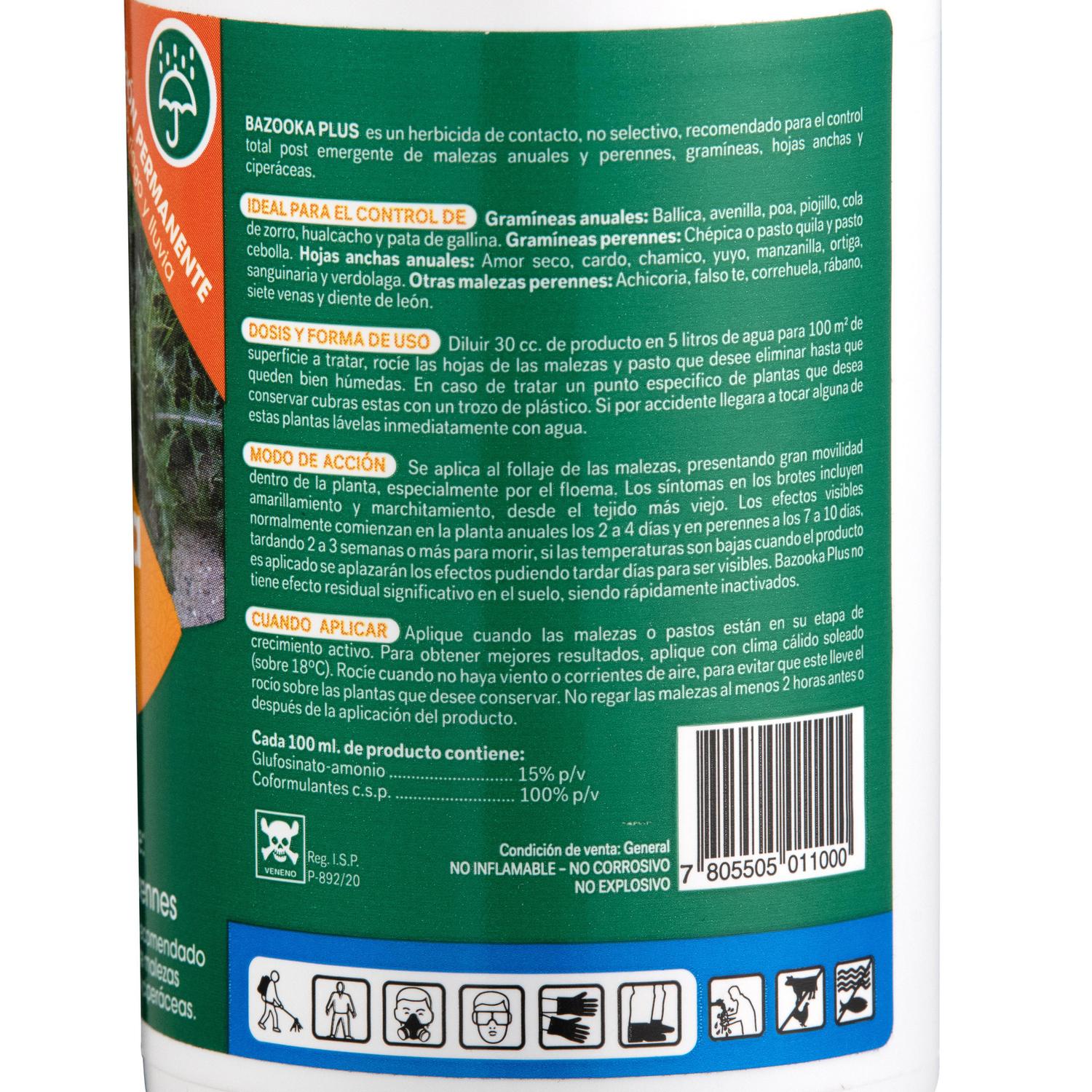 Herbicida control malezas Bazooka plus 250 cc | Sodimac - Falabella