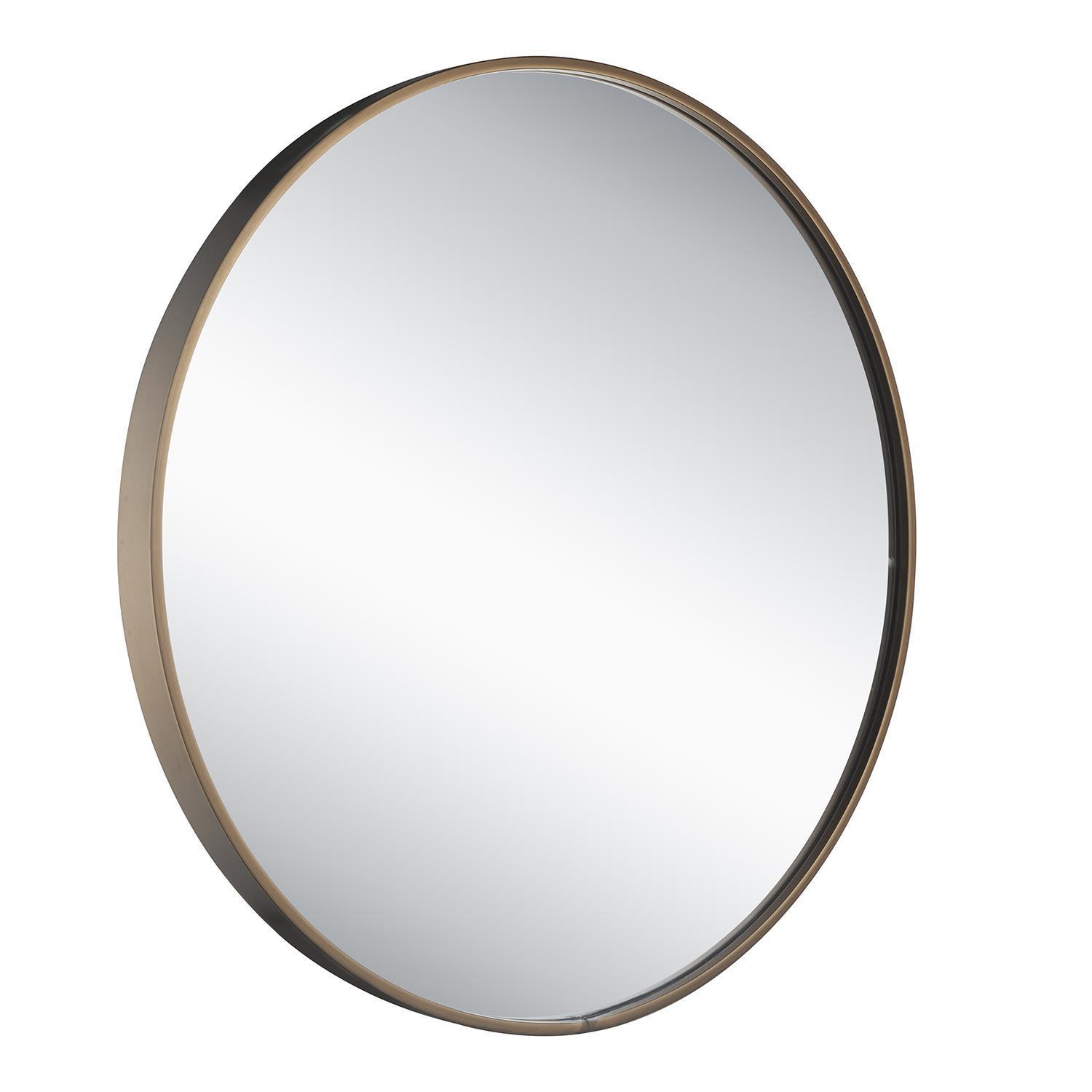 Espejo Baño Forma Redonda 60x60 cm Bronce Dalia Antique Bronze ...