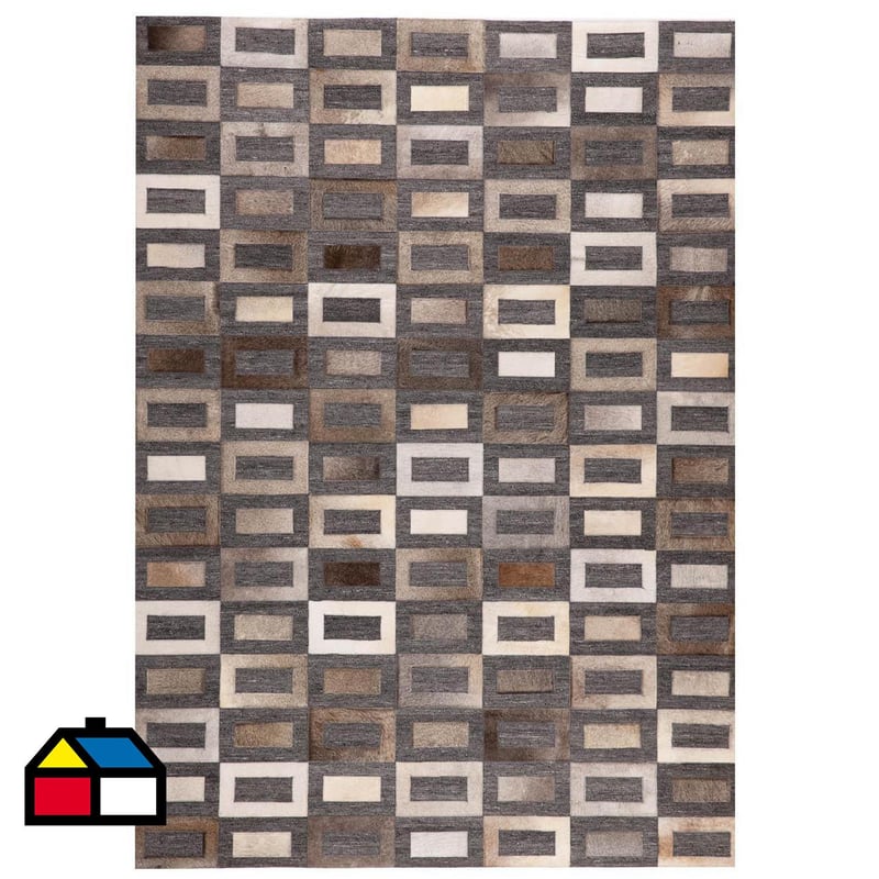 Alfombra natural leather design 140x200 cm 6883 grey | Sodimac - Falabella